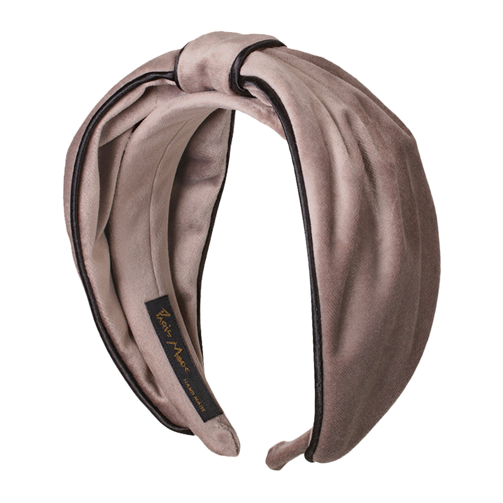 Paris Mode Velvet Piping Ash Headband