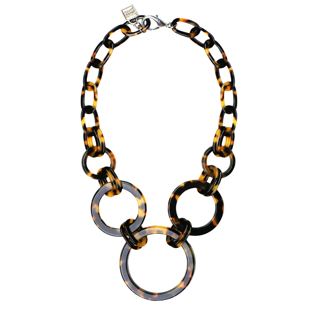 Debra Short Dark Tortoiseshell Necklace – Paris Mode